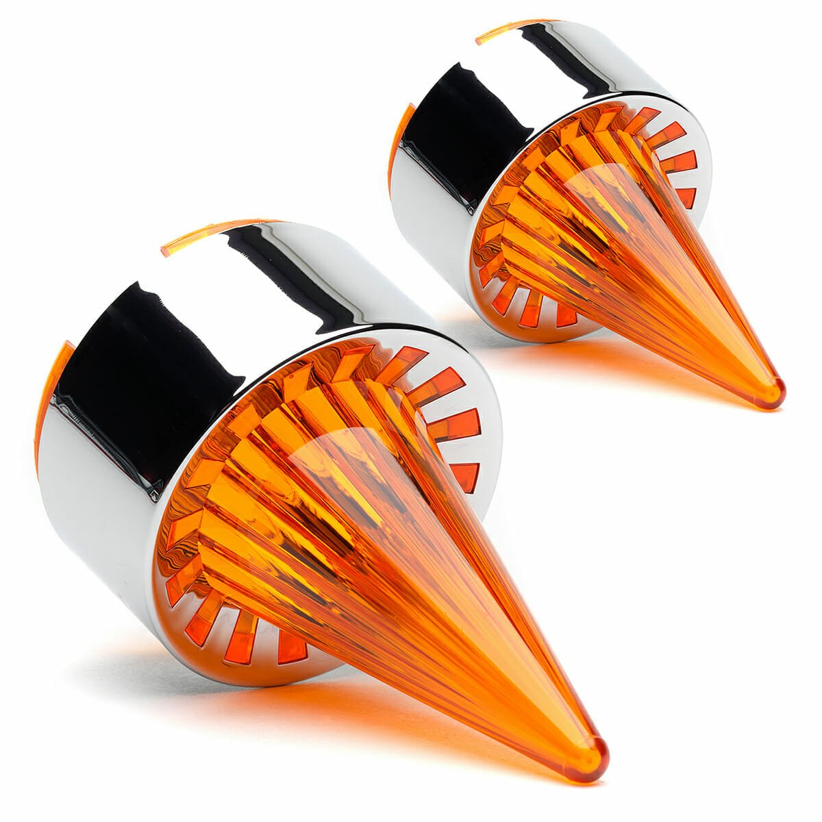 Harley Davidson Signal Lenses - Clip-in Rocket / Chrome / Amber ...