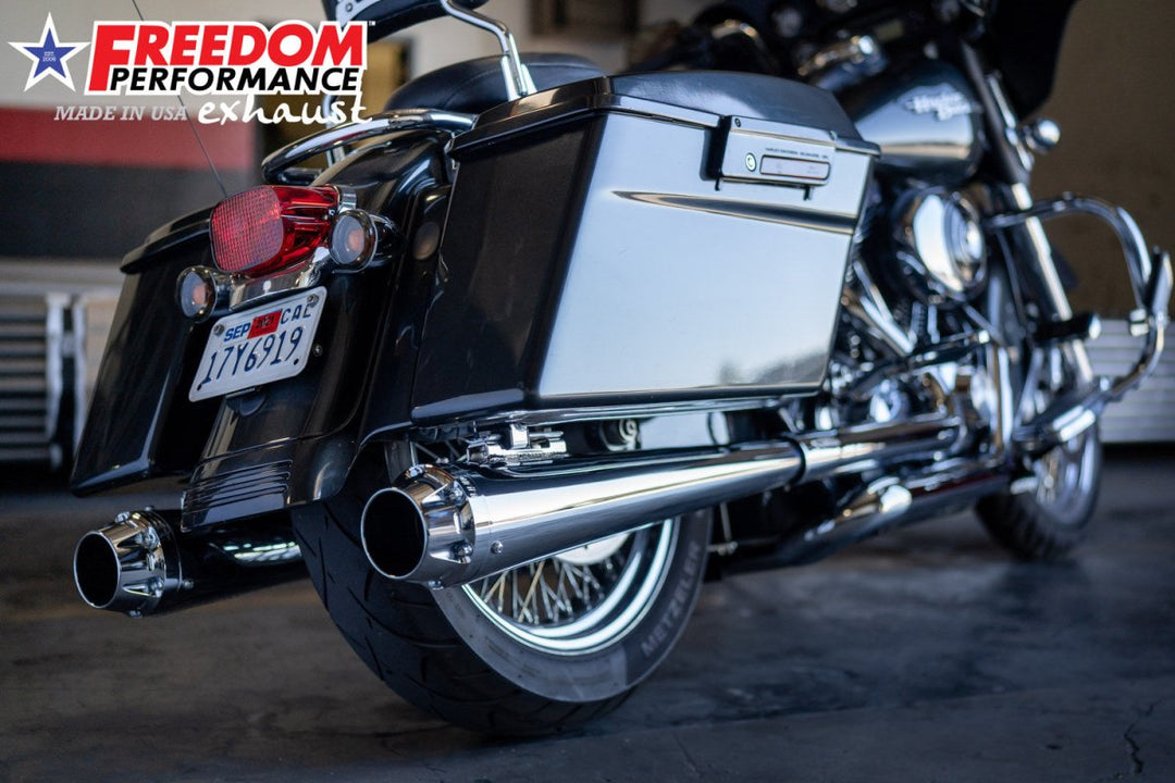 HARLEY TOURING AMERICAN OUTLAW & COMBAT FLUTED 4.5" MEGAPHONE SLIP-ONS ...