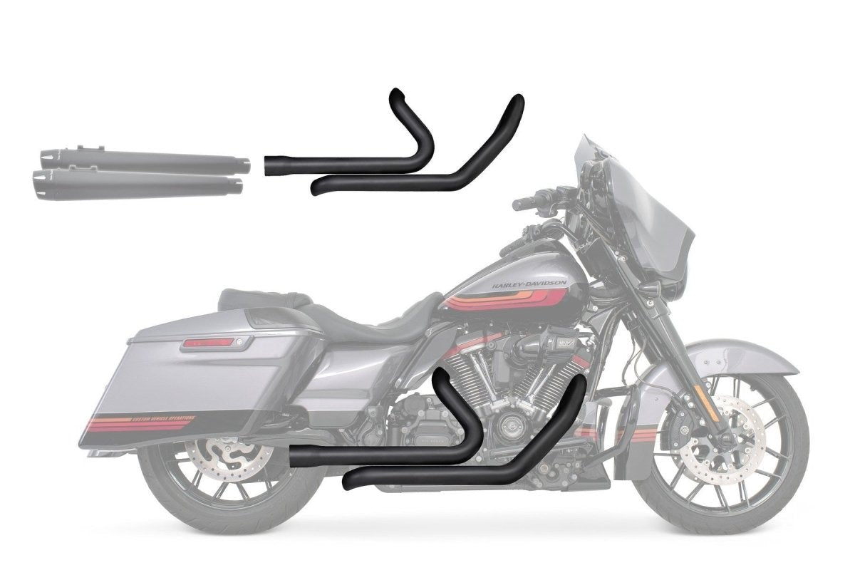 HARLEY TOURING RIGHT SIDE TUCK & UNDER TRUE-DUAL HEADERS SPECIAL ORDER ...
